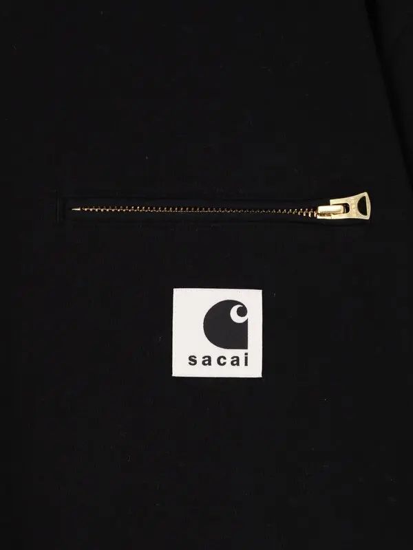 SACAI X CARHARTT WIP Cotton Tshirt Witht Logo Patch On The Front