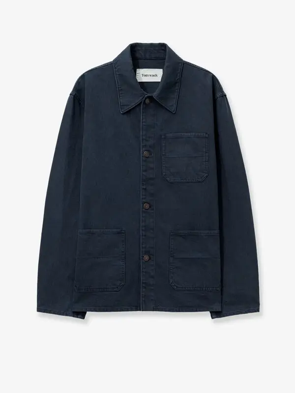 TONYWACK Cotton Jacket With Denim Effect - Blue