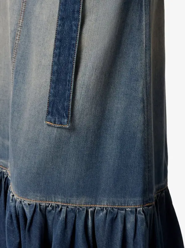 Pinko Guardian Denim Maxi Skirt - Blue