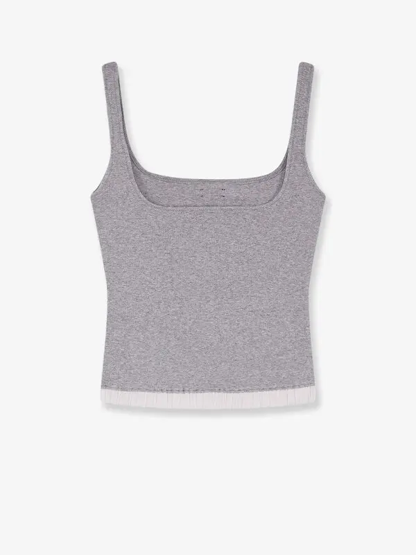 ENTIRE STUDIOS Ribbed Cotton Tank Top - Grey