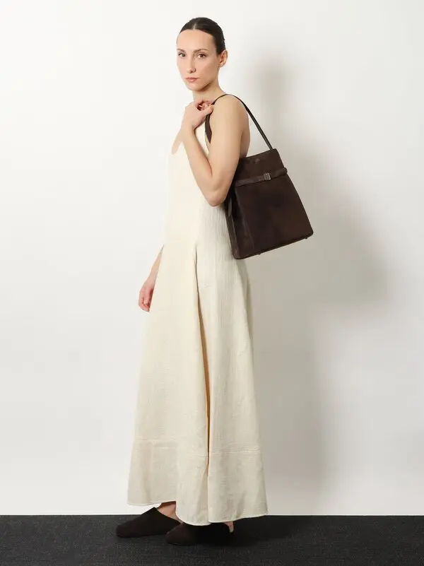 TOTEME Belted Suede Bucket Bag