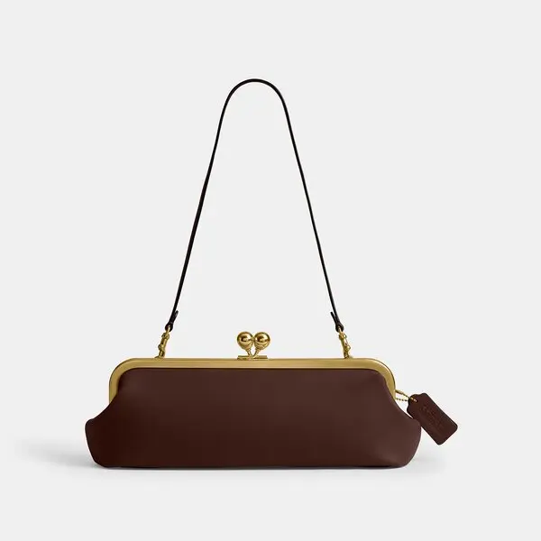 COACH Kisslock Frame Bag 30 - Brass/maple
