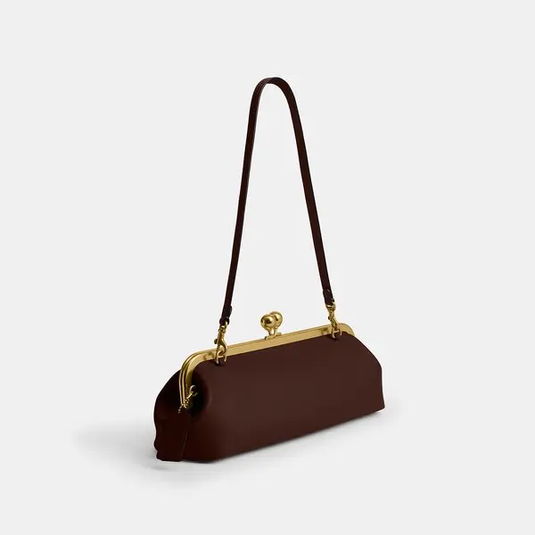 COACH Kisslock Frame Bag 30 - Brass/maple