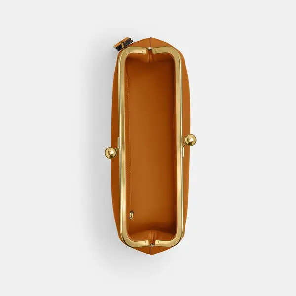 COACH Kisslock Frame Bag 30 - Brass/saffron