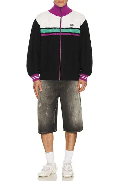 RICE NINE TEN Knitting Jogging Suit Jacket