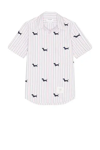 Thom Browne Straight Fit Allover Hector Shirt