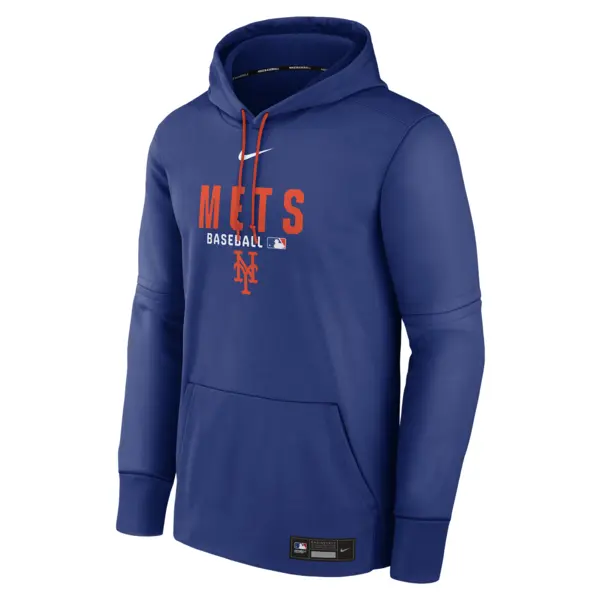 Nike New York Mets Authentic Collection Therma Mlb Pullover Hoodie - Blue