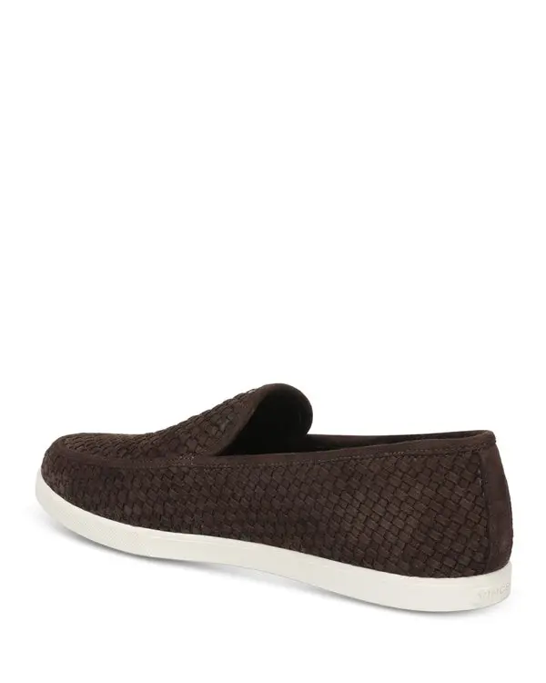 Vince Sonoma Suede Basketweave Loafers - Cocoa Brown