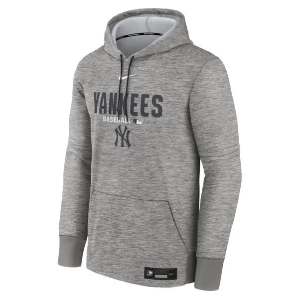 Nike New York Yankees Authentic Collection Therma Mlb Pullover Hoodie - Grey