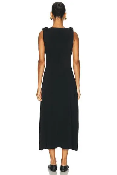 Altuzarra Woolfe Dress With 3d Floral Appliques