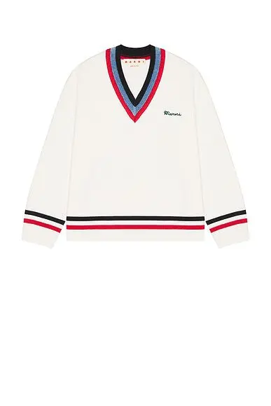 Marni V-neck Virgin Wool Sweater