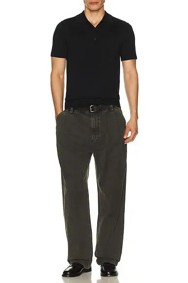 NILI LOTAN Bryce Polo Sweater - Dark Navy