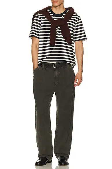 Nn07 Pedro Tee - Navy Stripe
