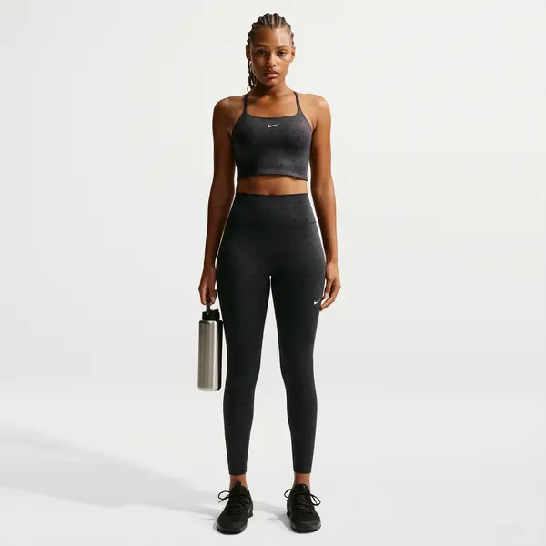 Nike One High-waisted 7/8 Printed Leggings - Black