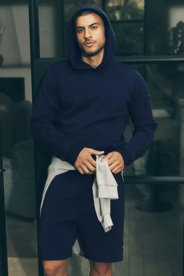 Alo Yoga 7" Waffle Lounge Short - Navy