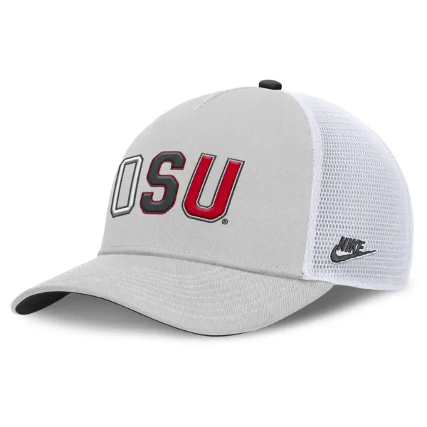Nike Ohio State Legacy Basketball Rise College Trucker Adjustable Hat - Grey