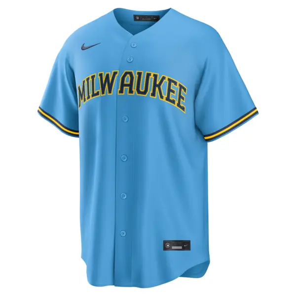 Nike Christian Yelich Milwaukee Brewers Mlb Replica Jersey - Blue
