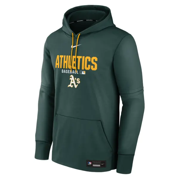 Nike Athletics Authentic Collection Therma Mlb Pullover Hoodie - Green