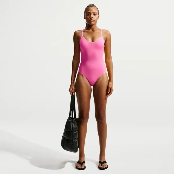 Nike Effortless Essential V-neck One Piece - Pink