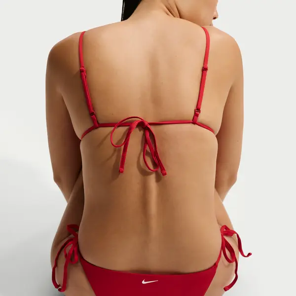Nike Swim Effortless Essential Triangle Bikini Top - Red