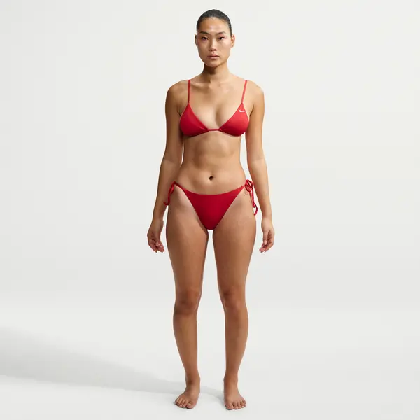 Nike Swim Effortless Essential Triangle Bikini Top - Red