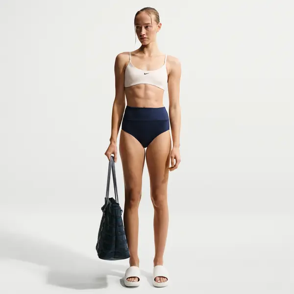 Nike High-waist Full Coverage Swim Bottom - Blue
