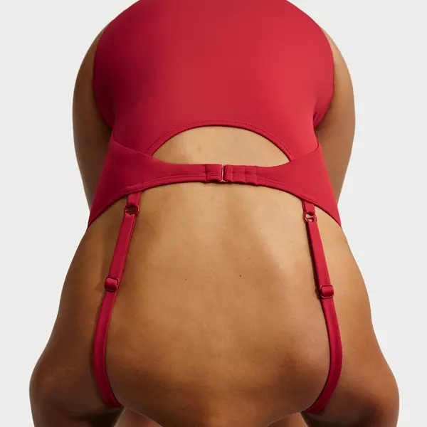 Nike Effortless Essential V-neck One Piece - Red