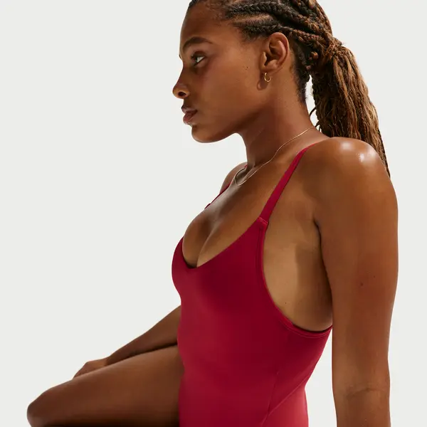 Nike Effortless Essential V-neck One Piece - Red