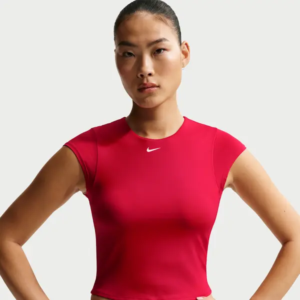 Nike Swim Effortless Essential Cap Sleeve Swim Top - Red