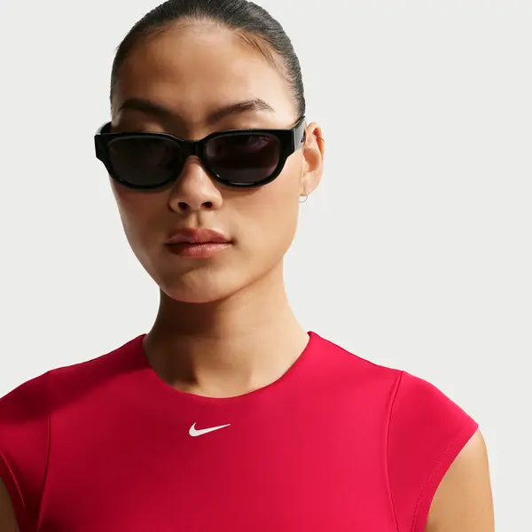 Nike Cap Sleeve Swim Top - Red