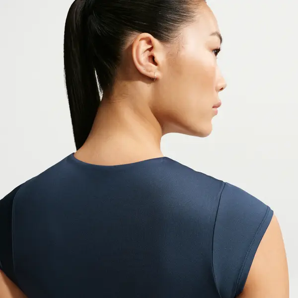Nike Effortless Essential Cap Sleeve Swim Top - Blue
