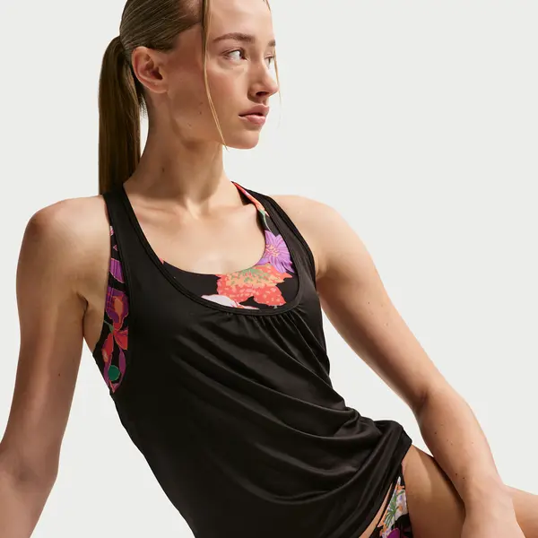 Nike Swim Layered Tankini - Black