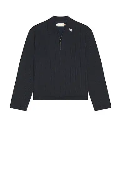HONOR THE GIFT Wavy Knit Long Sleeve Polo