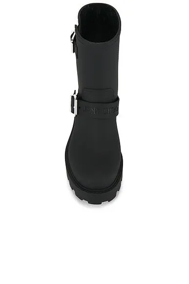JIMMY CHOO Biker Rain Short Boot - Black