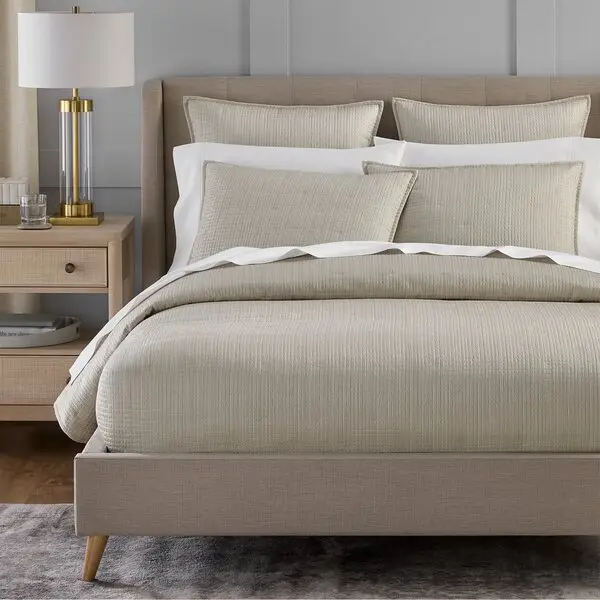 HUDSON PARK COLLECTION Luxe Textured Check Sham Set, King Exclusive
