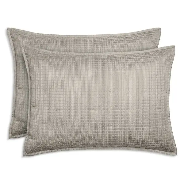 HUDSON PARK COLLECTION Luxe Textured Check Sham Set, Standard Exclusive
