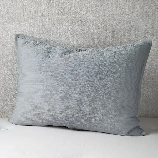 HUDSON PARK COLLECTION Linear Patch Sham Set, King Exclusive - Silver Ice