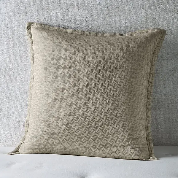 HUDSON PARK COLLECTION Woven Diamond Sham Set, Euro Exclusive - Linen