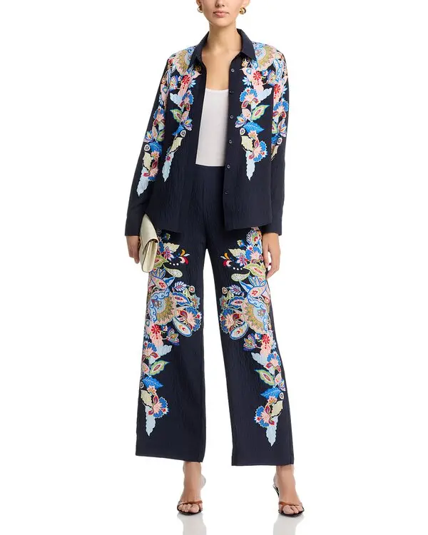 T Tahari Printed Pull On Pants
