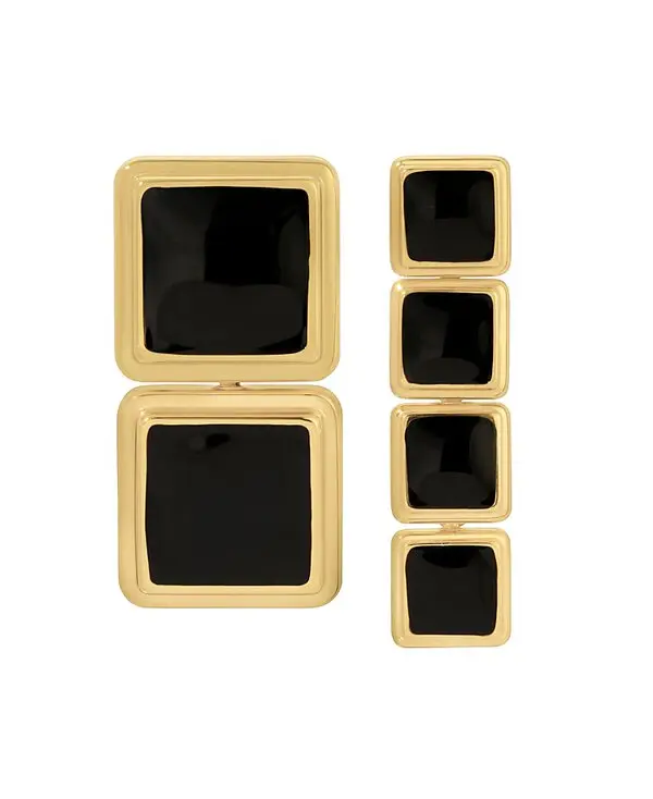 HEAVEN MAYHEM Archer Drop Earrings - Black And Gold