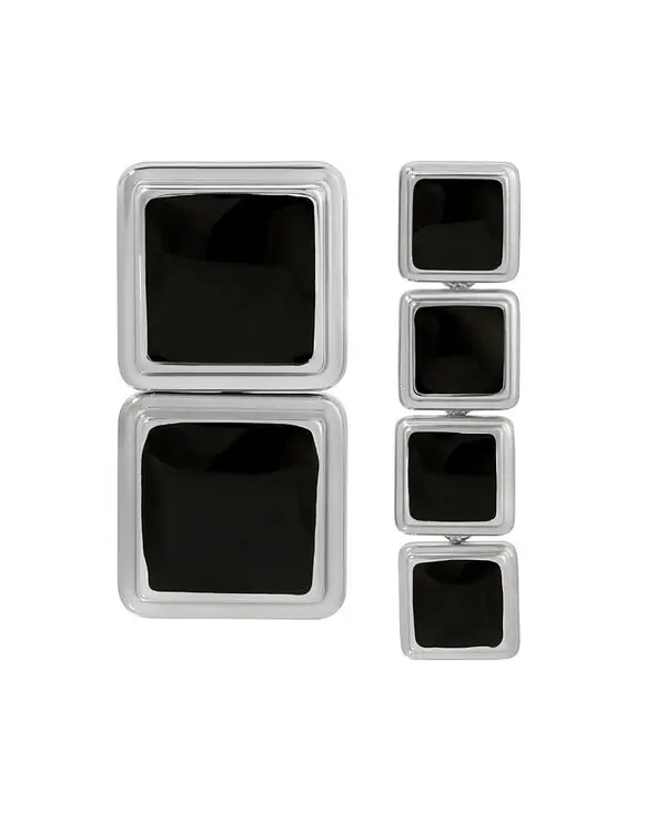 HEAVEN MAYHEM Archer Drop Earrings - Black And Silver