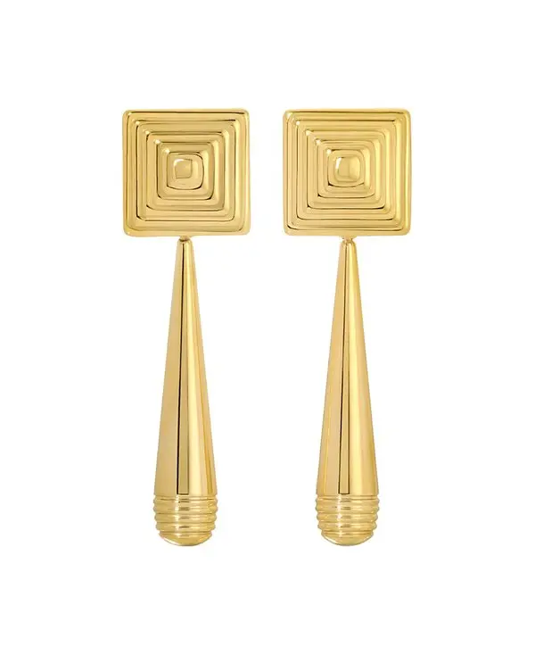 HEAVEN MAYHEM Iris Sculptural Drop Earrings - Gold