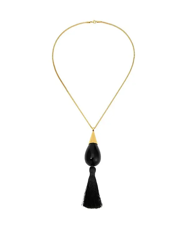 HEAVEN MAYHEM Marlowe Tasseled Pendant Necklace - Gold
