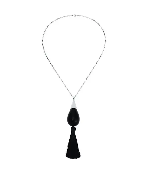 HEAVEN MAYHEM Marlowe Tasseled Pendant Necklace - Silver
