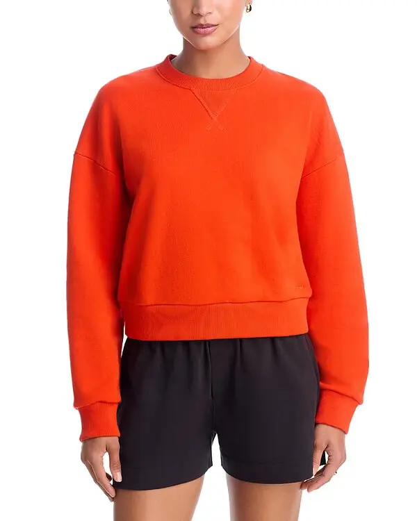 ATM Anthony Thomas Melillo French Terry Crewneck Sweatshirt - Tomato