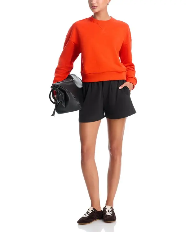 ATM Anthony Thomas Melillo French Terry Crewneck Sweatshirt - Tomato