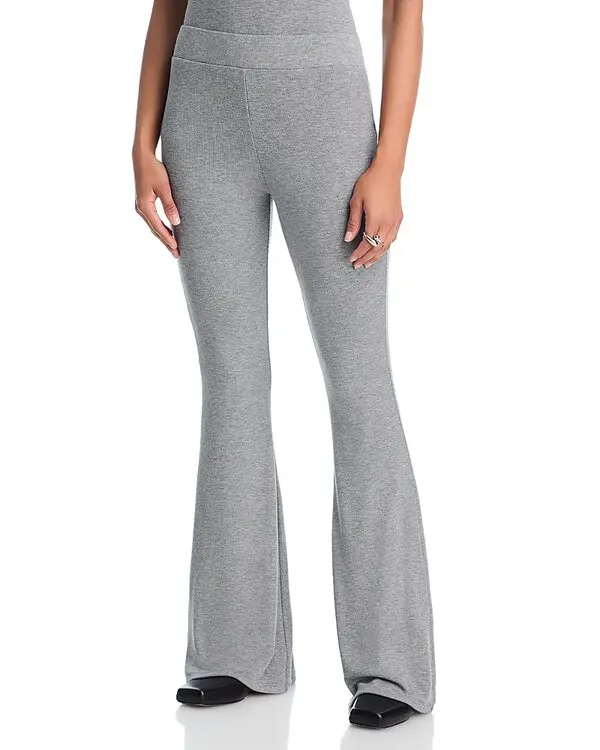 ATM Anthony Thomas Melillo Ribbed Flare Pants - Medium Grey