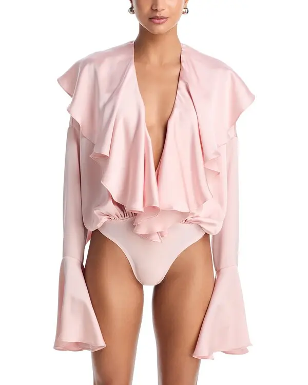 Norma Kamali Ruffle Bodysuit