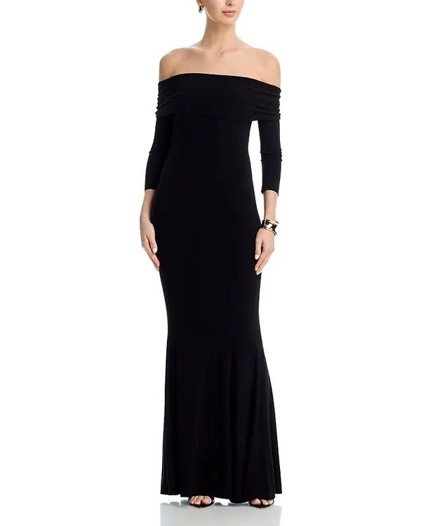 Norma Kamali Fishtail Gown - Black