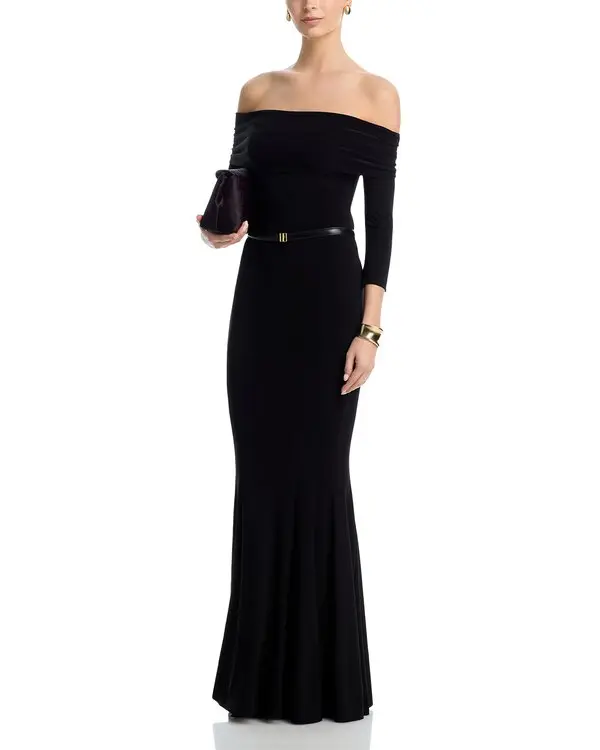 Norma Kamali Fishtail Gown - Black
